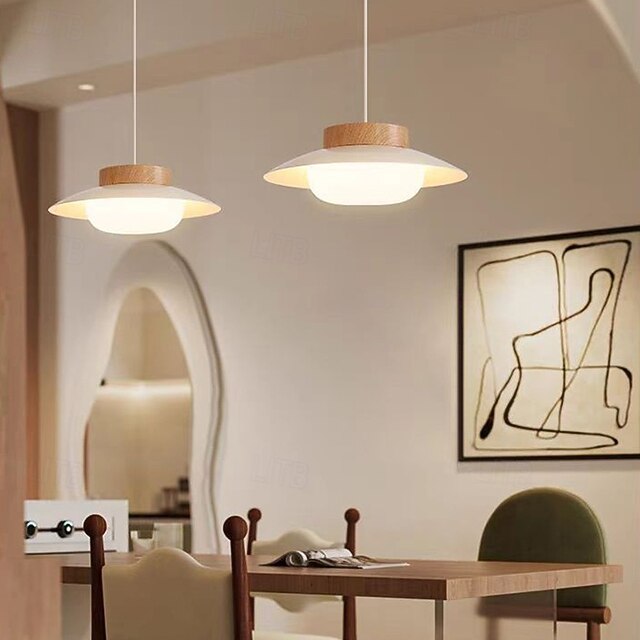 LED Pendant Light White Acrylic Lampshade Home Restaurant Foyer Shop ...