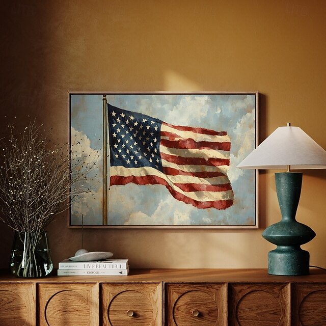 American Flag Canvas Wall Art | Patriotic USA Stars and Stripes ...