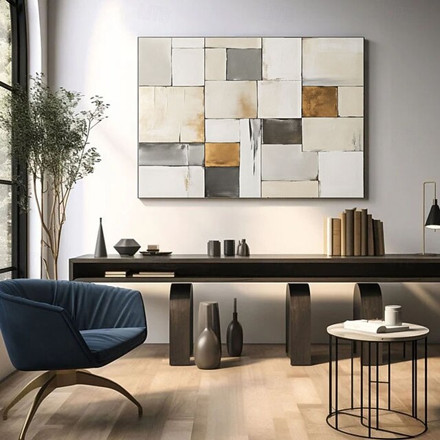 Original oil painting handmade Textured White Block Oil Painting Hand ...