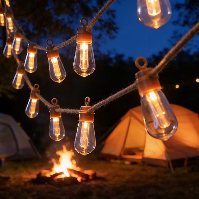 Solar Bulb Fairy Tale String Lights 5m 20LEDs Wedding Party Outdoor ...