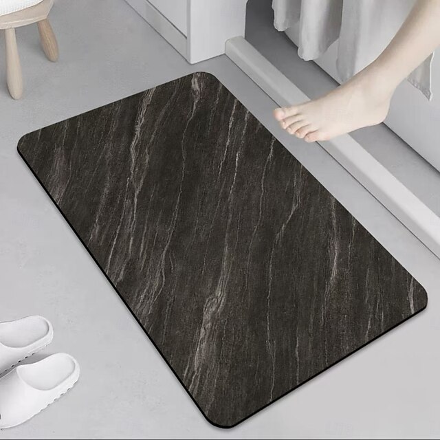 Absorbent Diatomite Soft Bath Mat Non-Slip Bathroom Floor Mat for ...