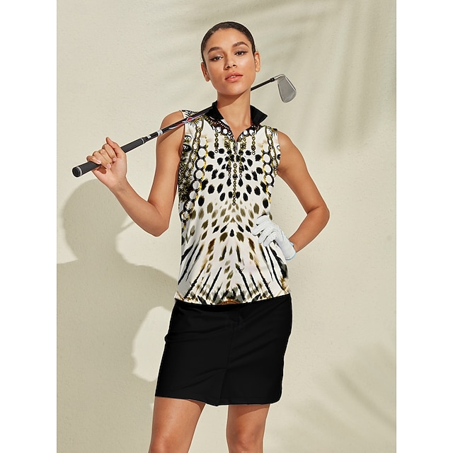 Women's Golf Polo Shirt Khaki Long Sleeve Top Ladies Golf Attire ...