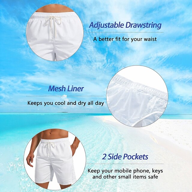 Men's Optical Illusion 3D Cartoon Angry Face Swim Trunks Swim Shorts ...