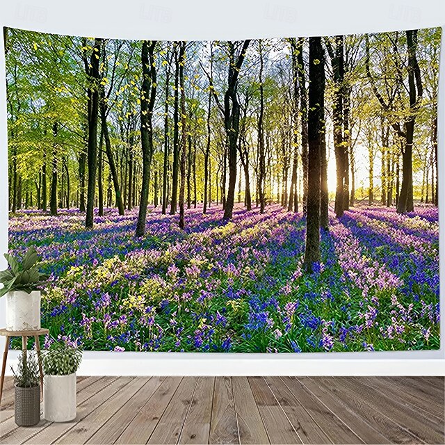 Tapestry Banners Blanket Tree Forest 3D Bedroom Living Room Dorm Teens ...