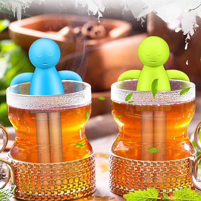 4 Pieces Tea Infuser Handle Mesh Tea Cup Filter Strainer for Loose Tea ...