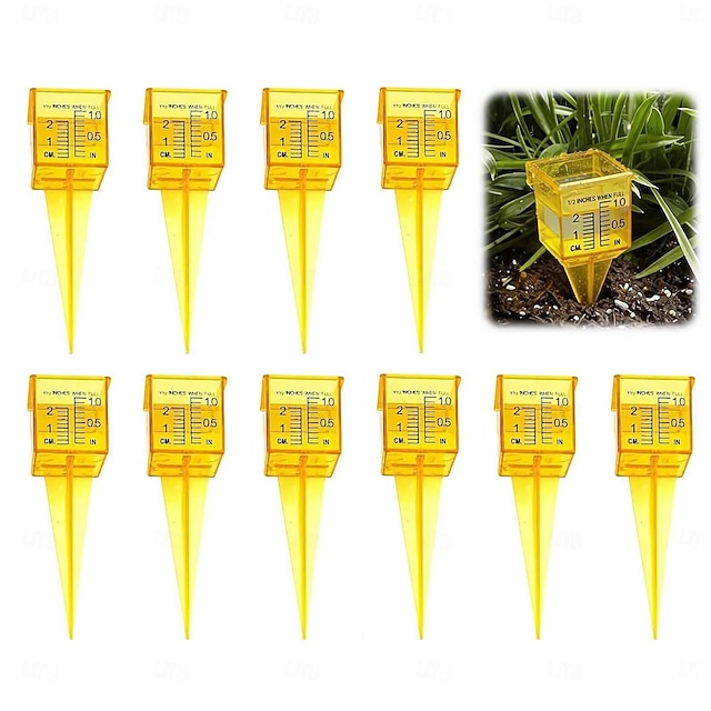 10pcs Rain Gauges, 1.8" Sprinkler Rain Gauge with Wide Mouth, Bright ...