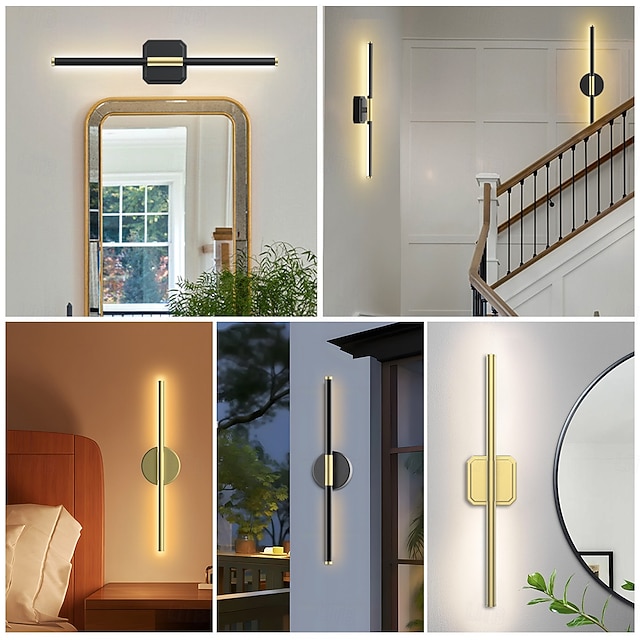 1/2 Pcs Dual-Head Wall Light, Cordless Magnetic LED Reading Wall Sconce ...