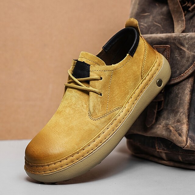 Men's Casual Daily Outdoor Microfiber Warm Slip Resistant Lace-up ...