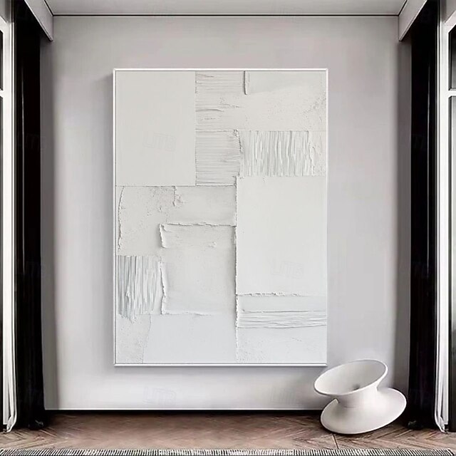 handmade White Texture Painting oil painting handmade White 3D Textured ...