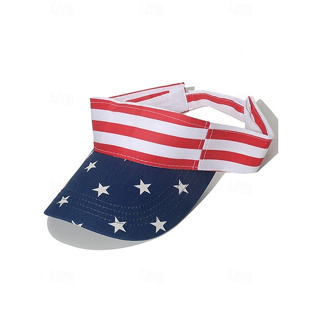 Women's Sun Hat Peaked Cap Red Polyester Fashion Casual Independence ...