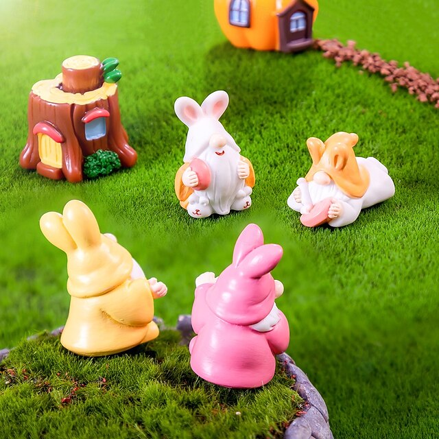 7 Pack Micro Landscape Creative Cute Easter Dwarf Doll DIY Decoration ...