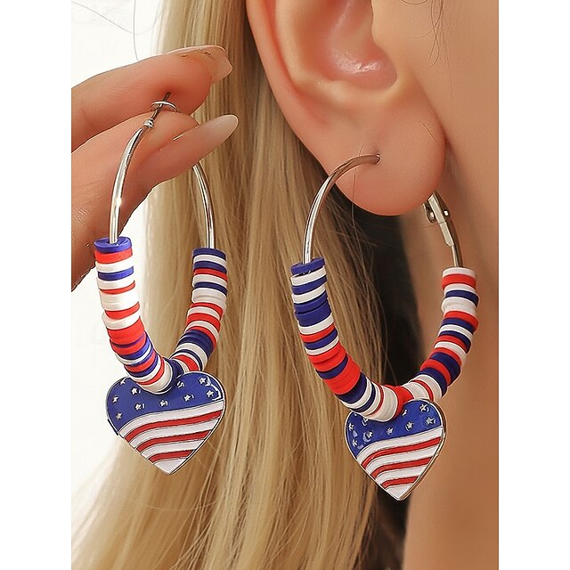 Women's Drop Earrings Hoop Earrings Faux Leather Alloy Active Vintage ...