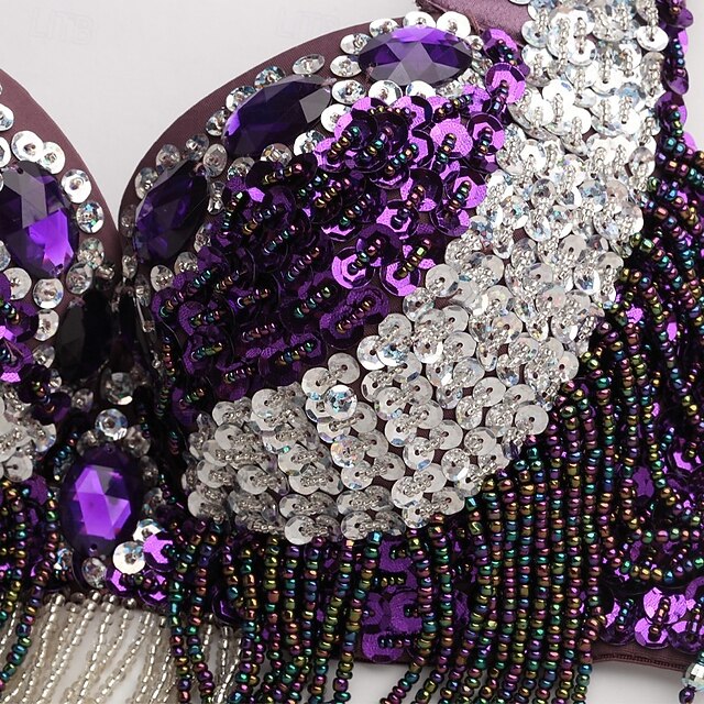 Samba Dancewear Purple Belly Dance Performance Costume Setl Performance ...
