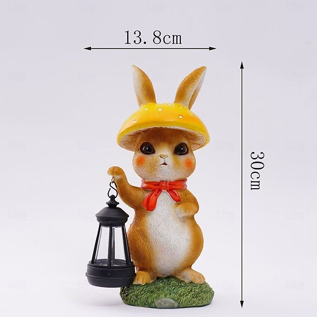 Easter Outdoor Solar Waterproof Resin Bunny Lantern, Garden Yard ...