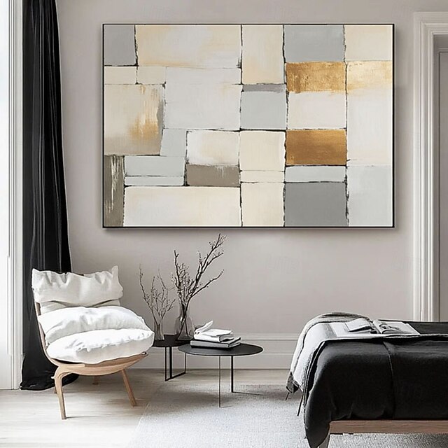 Original oil painting handmade Textured White Block Oil Painting Hand ...