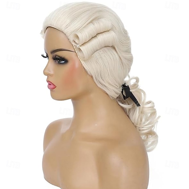 Judge Colonial Long Wave Wig for , Historical Colonial Costume,Colonial ...