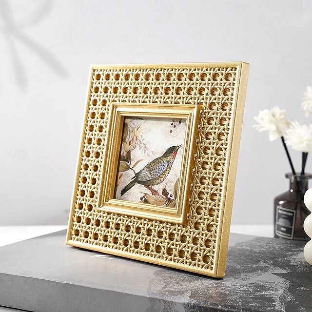 1PC, European-style Golden Wicker-patterned Square D frame, a Photo ...