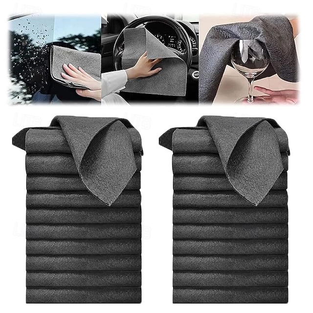 20 Pcs Thickened Magic Cleaning Cloth, Microfiber Streak Free Cleaning ...