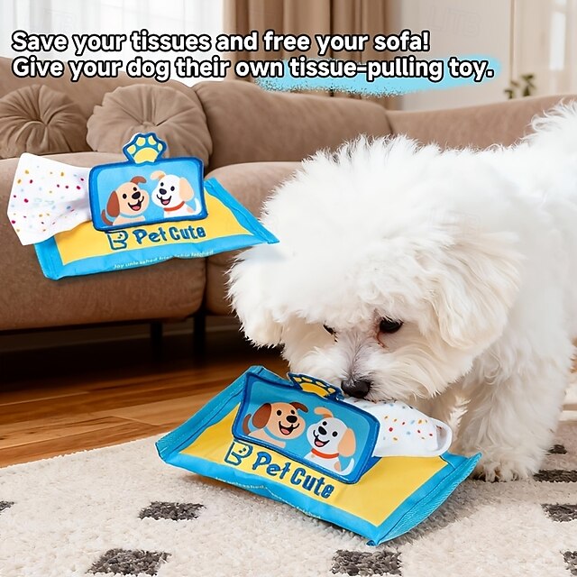 Pet Toy Dog Sniffing Training Wet Wipes, Chew-Resistant Food Dispenser ...