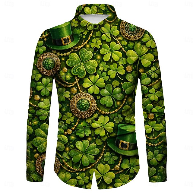 St.Patrick 2026 Retro Vintage 1970s Shirt Aloha Shirt Long Sleeves ...