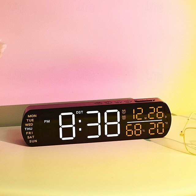 Portable LED Digital Alarm Clock with Vibrating and Flashing Alarms for ...