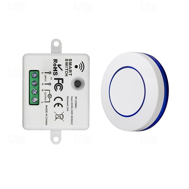 AC220V 1CH Wireless Remote Control Switches With Learning Code Power ON ...