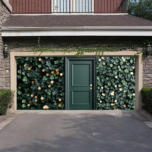 St. Patrick's Day Tapestry Garage Door Cover Large Hanging Backdrop ...