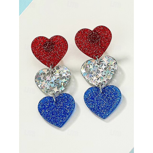 Women's Drop Earrings Hoop Earrings Acrylic Active Vintage Daily Star ...