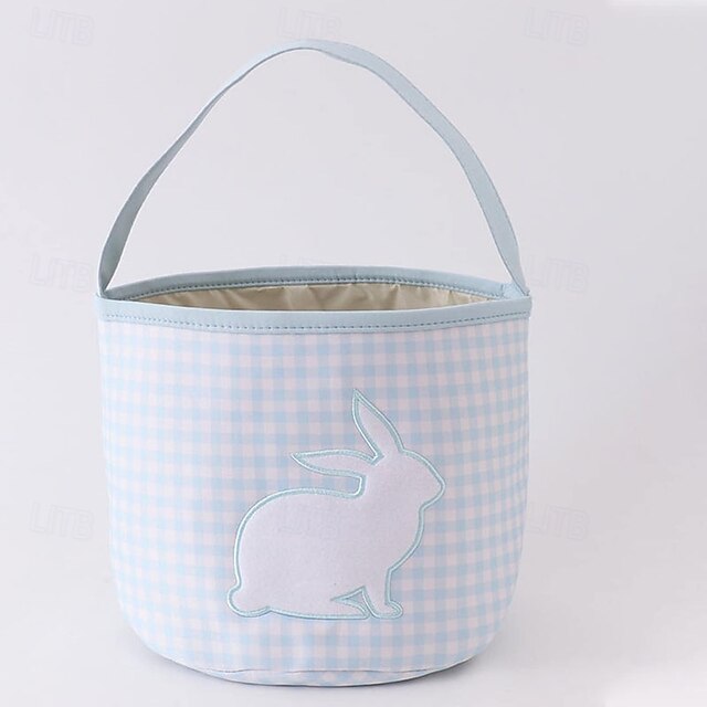 Easter Bucket Rabbit Handheld Basket Easter Egg Collection Basket ...