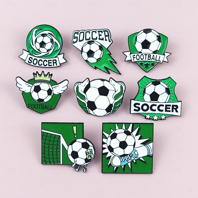 World Cup Soccer Enamel Pins Set, 8 Pcs Football Lapel Pins Badges for ...