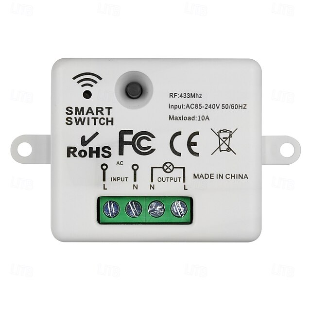 AC220V 1CH Wireless Remote Control Switches With Learning Code Power ON ...
