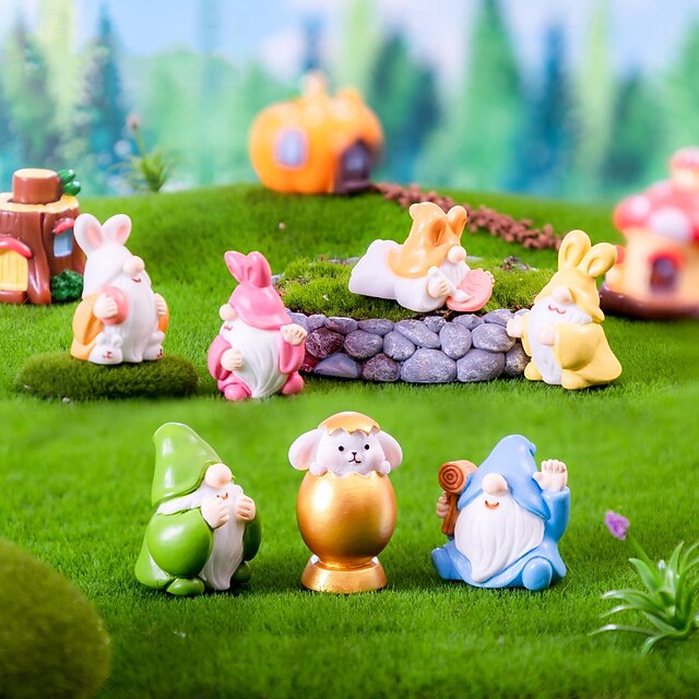 7 Pack Micro Landscape Creative Cute Easter Dwarf Doll DIY Decoration ...