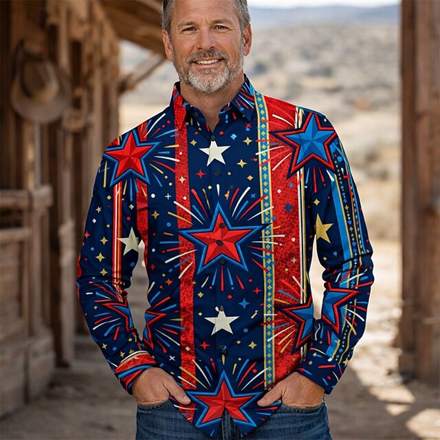 American 250 Retro Vintage 1970s Shirt Aloha Shirt Long Sleeves Hippie ...