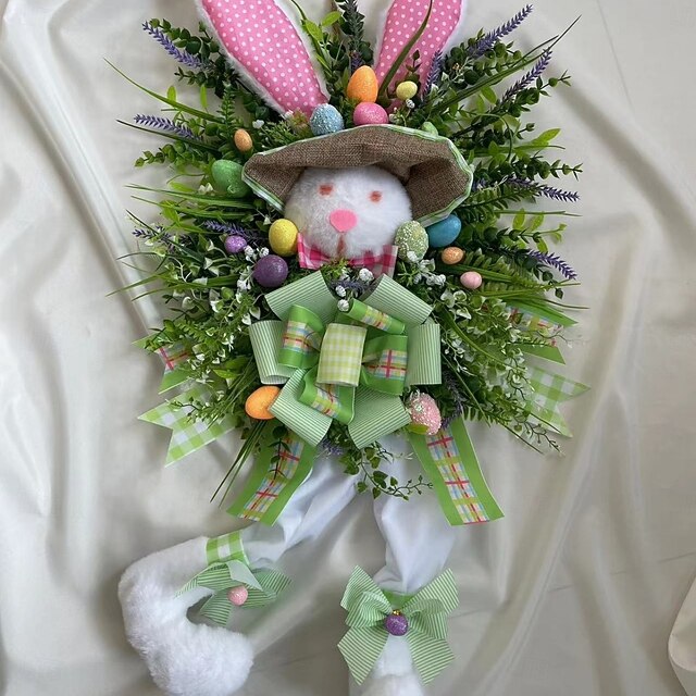 2 Pack Easter Cartoon Theme Simulation Plant Door Hanging Decoration ...