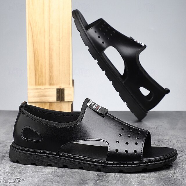 Men's Minimalist Classic PU Leather Comfortable Slip Resistant Loafer ...