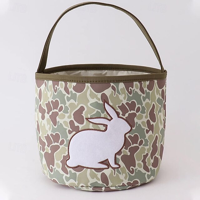 Easter Bucket Rabbit Handheld Basket Easter Egg Collection Basket ...