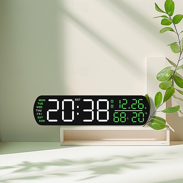 Portable LED Digital Alarm Clock with Vibrating and Flashing Alarms for ...
