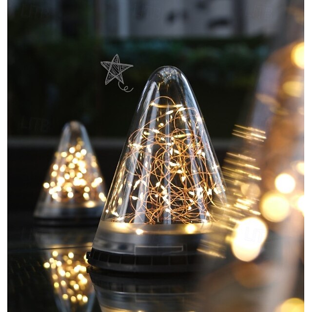Solar Starry Sky Light Outdoor Conical Solar Garden Light Led Landscape ...