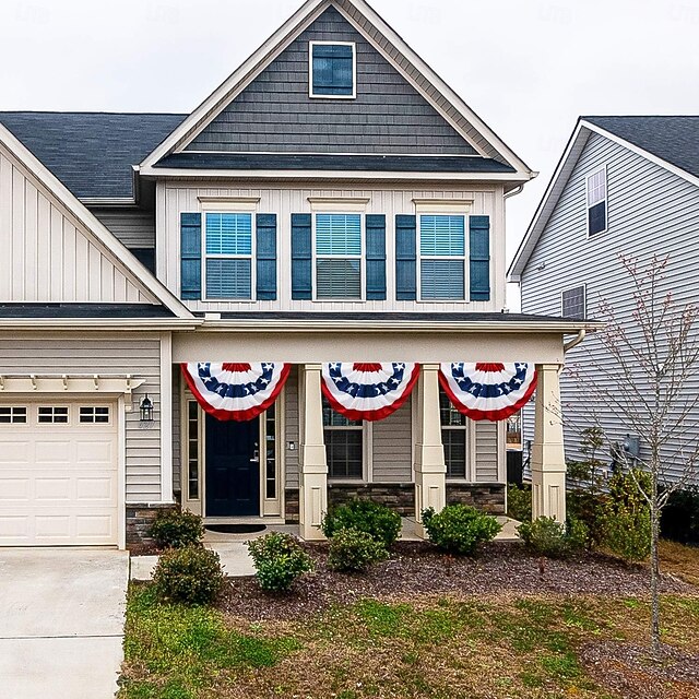 American Flag Bunting for Outside,USA Pleated Fan Flag 1.5x3/3x6 FT ...