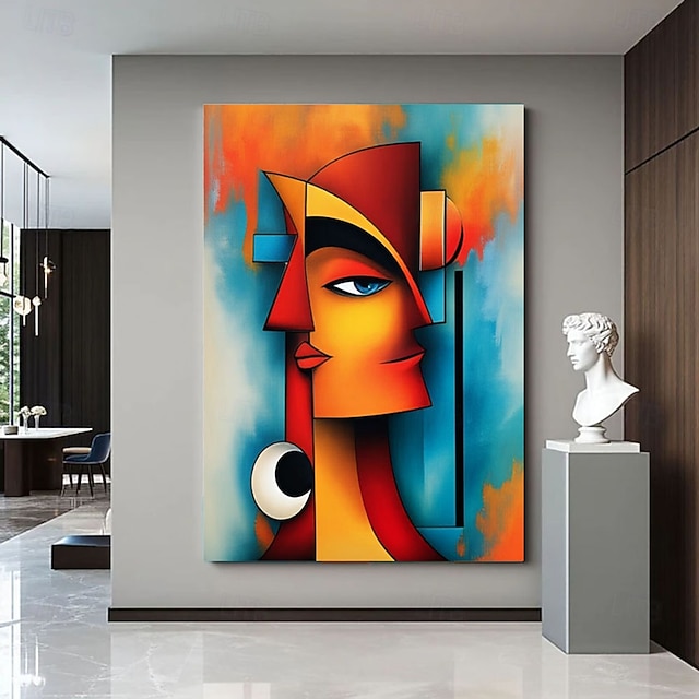 oil painting handmade Lovely Lady Cubism African Canvas Painting ...