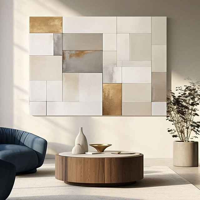 Original oil painting handmade Textured White Block Oil Painting Hand ...