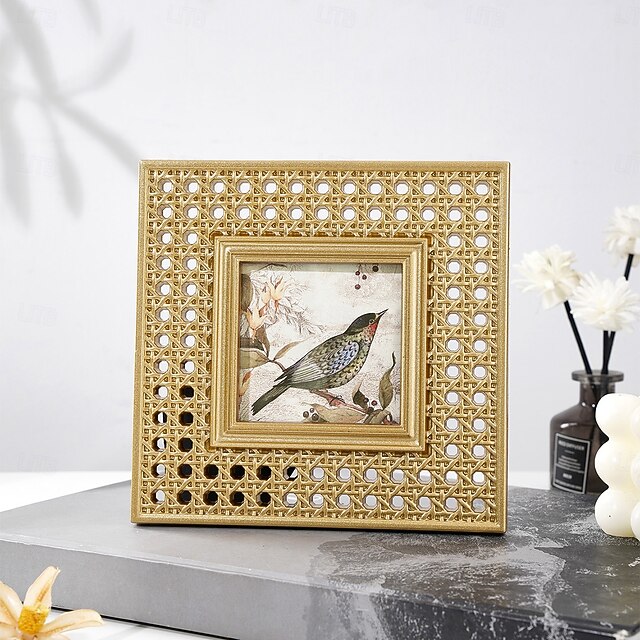 1PC, European-style Golden Wicker-patterned Square D frame, a Photo ...