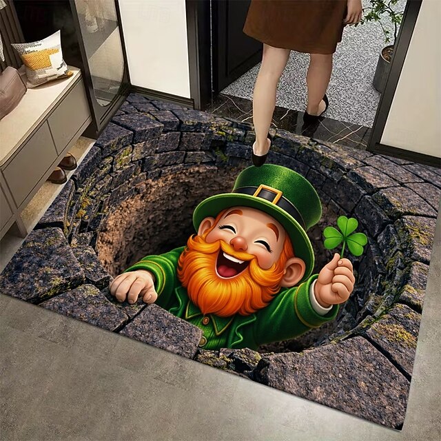 St Patrick's Day 3D Optical Illusion Doormat 2D Print Rug Featuring ...