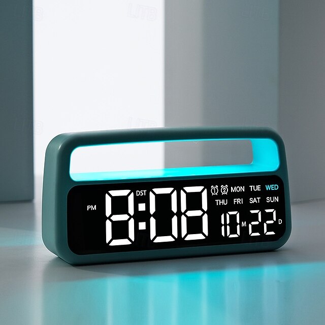 Digital Alarm Clock Desk Clocks for Living Room Bedroom with Large ...