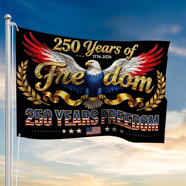 250 Years of Freedom Commemorative Flag Majestic Eagle with ...
