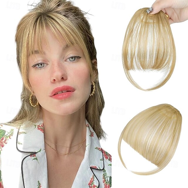 Clip in Bangs, Wispy Bangs Hair Clip,Natrual Fake Bangs Fringe with ...