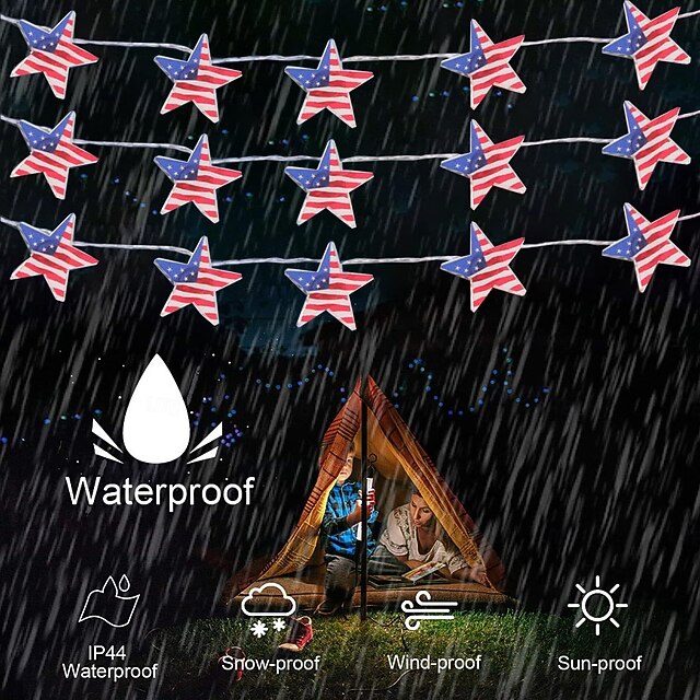 United States Bicentennial Commemorative Decorative Lighting, 10-foot ...