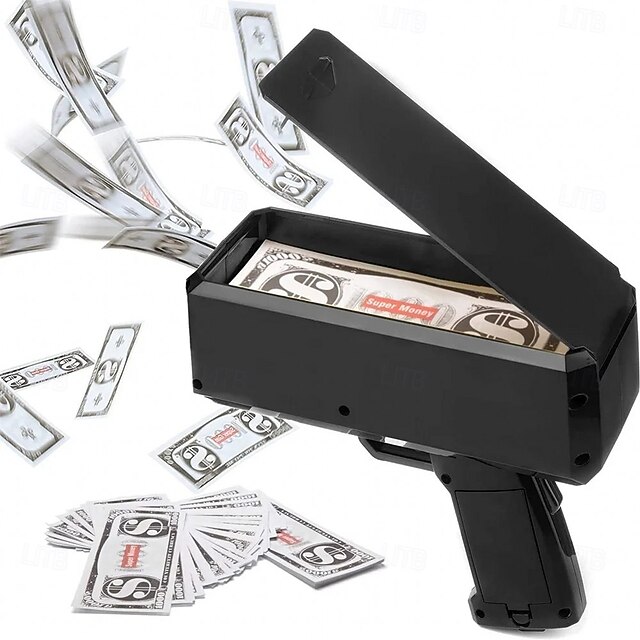 Shoot Money Gun Toy Funny Party Game Banknote Shoot Pistol Paper Money ...