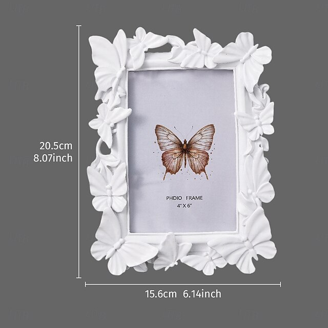 Butterfly Border Rectangular Decorative Photo Frame, Resin Picture ...