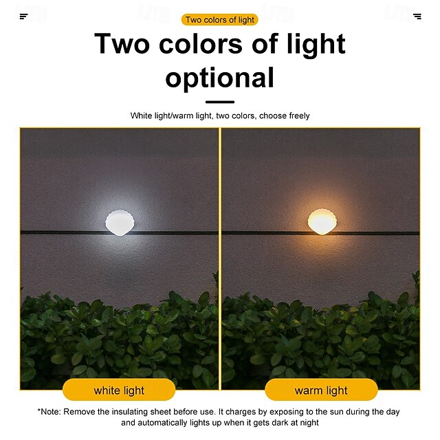 4PCS Solar Wall Lights Waterproof Shell Lights for Outdoor Use for ...